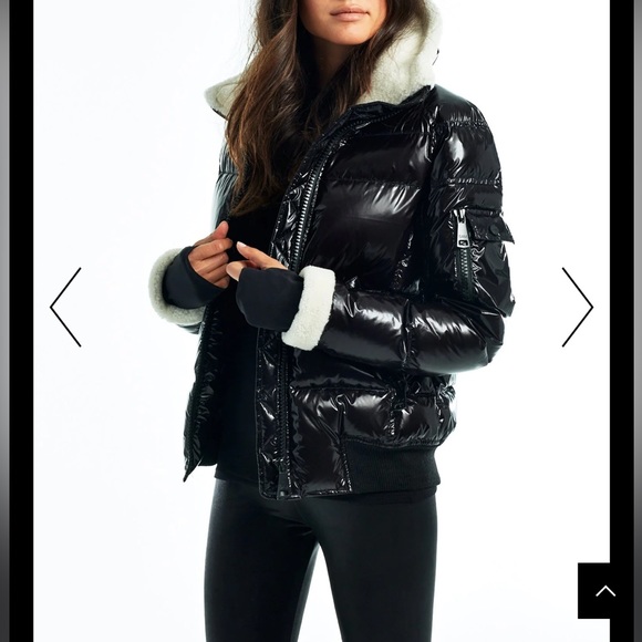SAM. | Jackets & Coats | Sam Nikki Bomber L Shiny Caviar Nwot | Poshmark